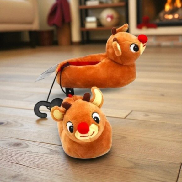 Bioworld | Shoes | Nwt Rudolph The Red Nosed Reindeer Slippers 4t ...